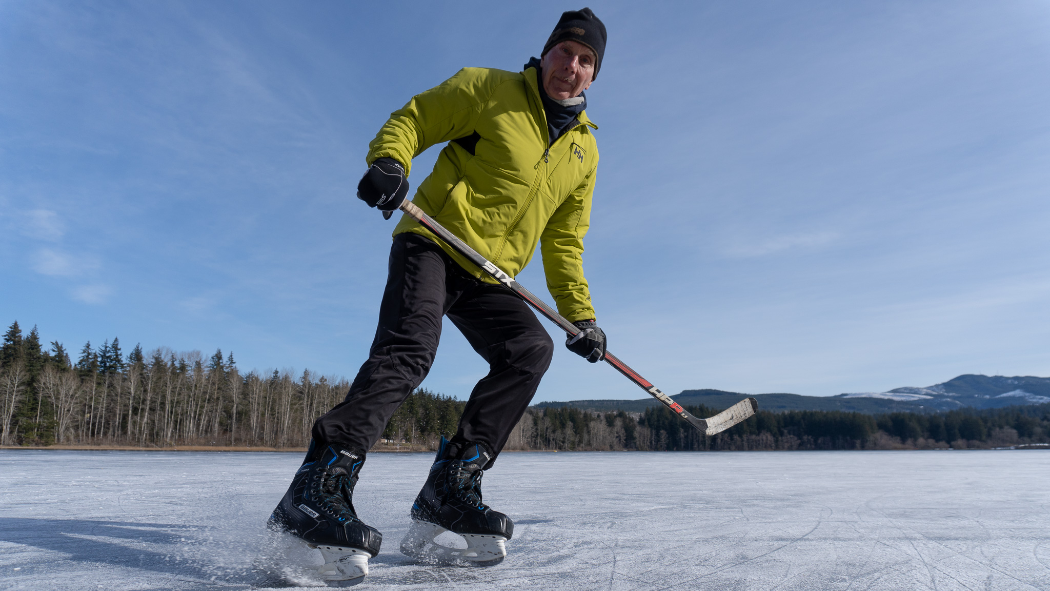 Two Bellingham men ice skate and bike across a frozen Lake Padden - My ...