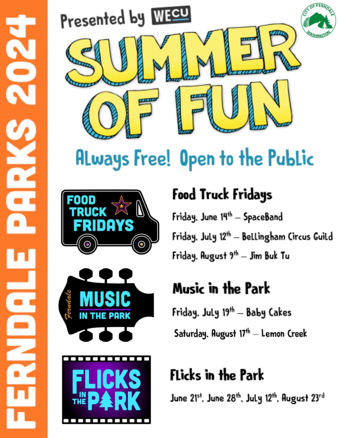Ferndale announces schedule for Summer of Fun parks activities - My ...