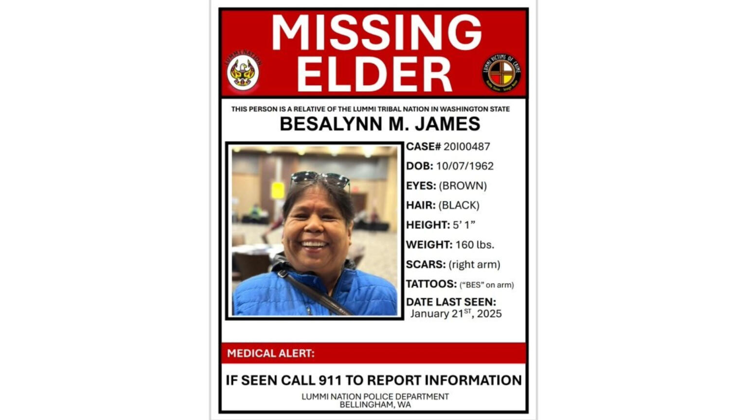 FBI offers $10k for information in missing Lummi Nation elder | 1170 ...