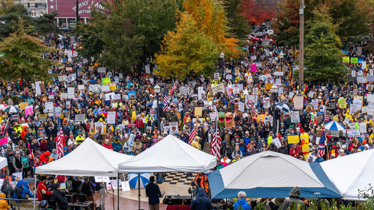 ‘No Kings’ rally brings crowd to downtown Bellingham in protest of ...