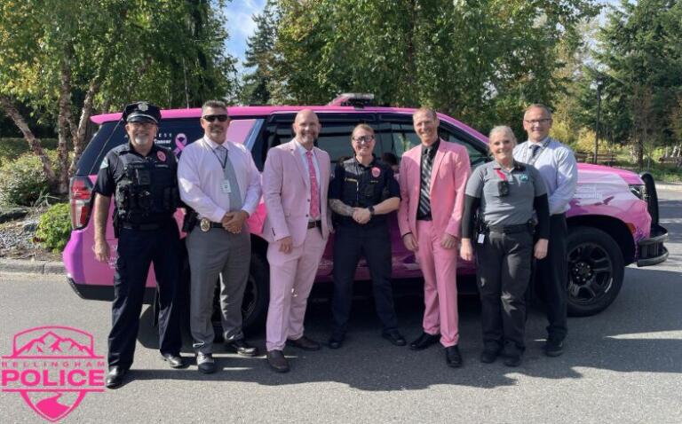 Bellingham Police unveil new patrol car in tribute to breast cancer ...